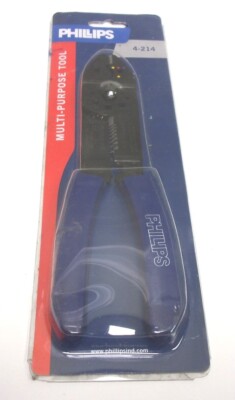 4-214 NEW PHILLIPS WIRE STRIPPING AND CRIMPING TOOL 22 THROUGH 10 GAUGE ...