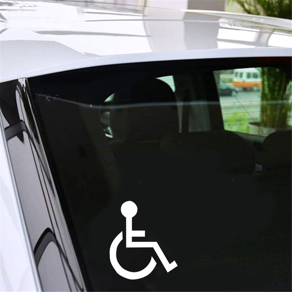 2pc Handicap Symbol Decal Car Window Door Disabled Sign Wheelchair ...
