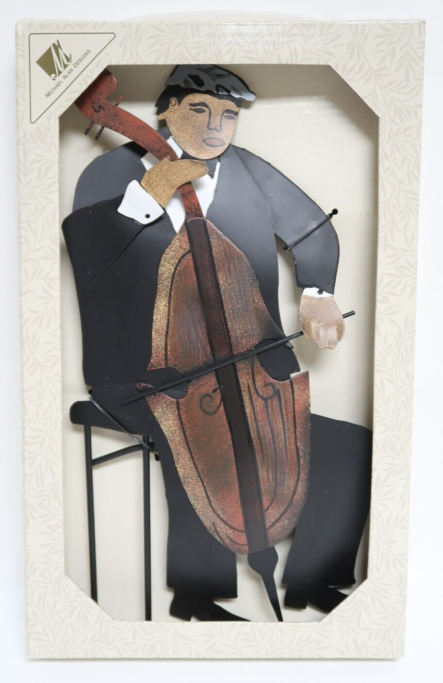 Michael Alan Designs CW Wall Art Metal Playing Chello Instrument Music ...