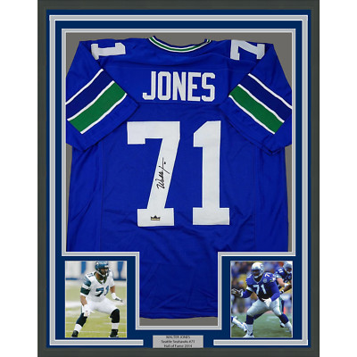 Framed Facsimile Autographed Walter Jones 35x39 Seattle Blue Reprint ...