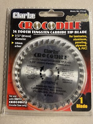 Clarke Crocodile (CT5102) 36 Tooth Tungsten Carbide Tip Blade for ...
