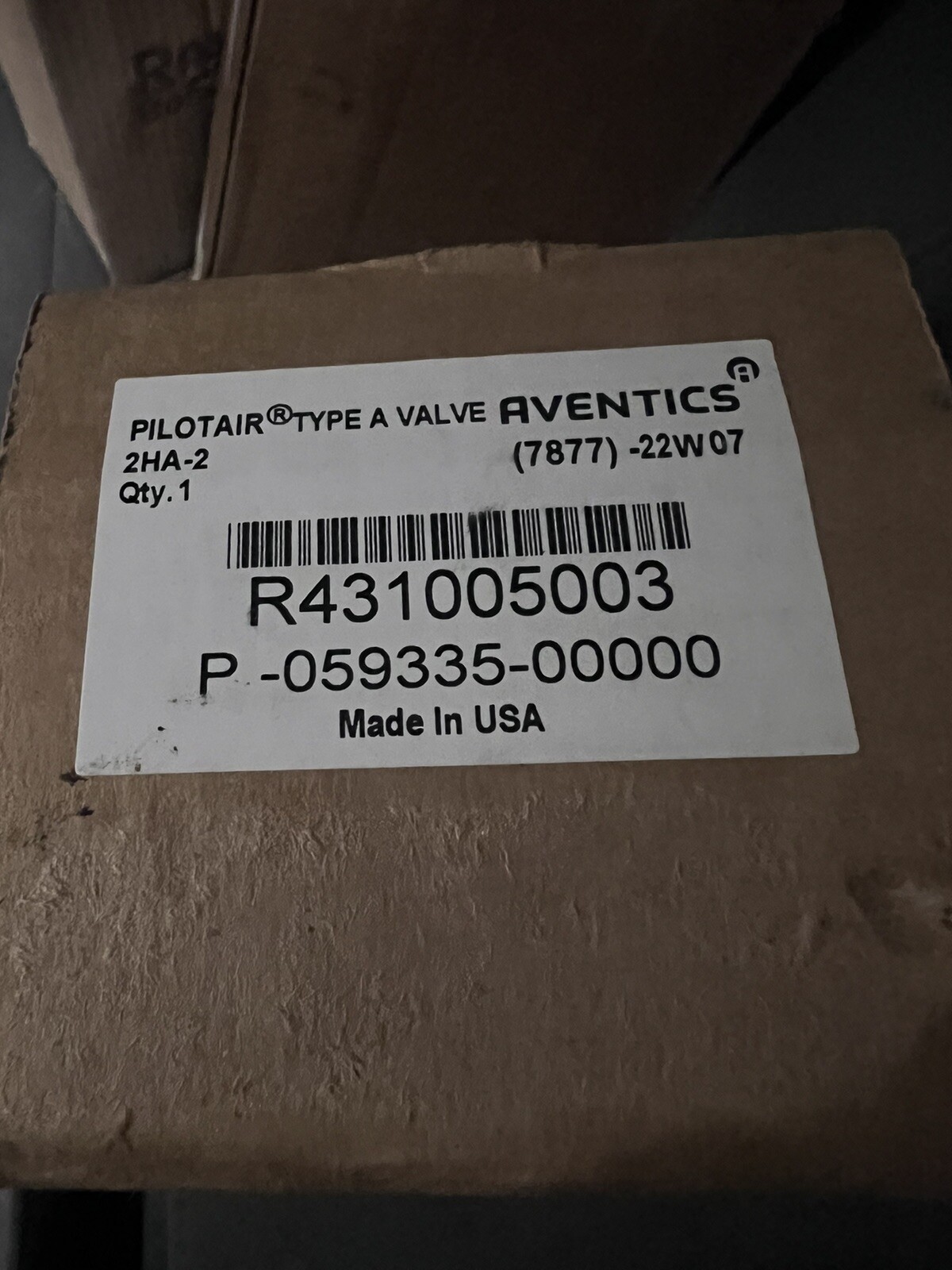 Rexroth Bosch Group R431005003 2ha-2 PILOTAIR Type a Valve P-059335 for ...