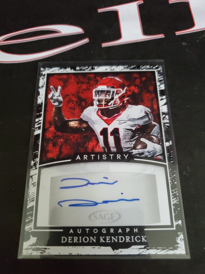 2022 Sage Artistry Autograph Football Card #A-DK Derion Kendrick Rookie Card | eBay