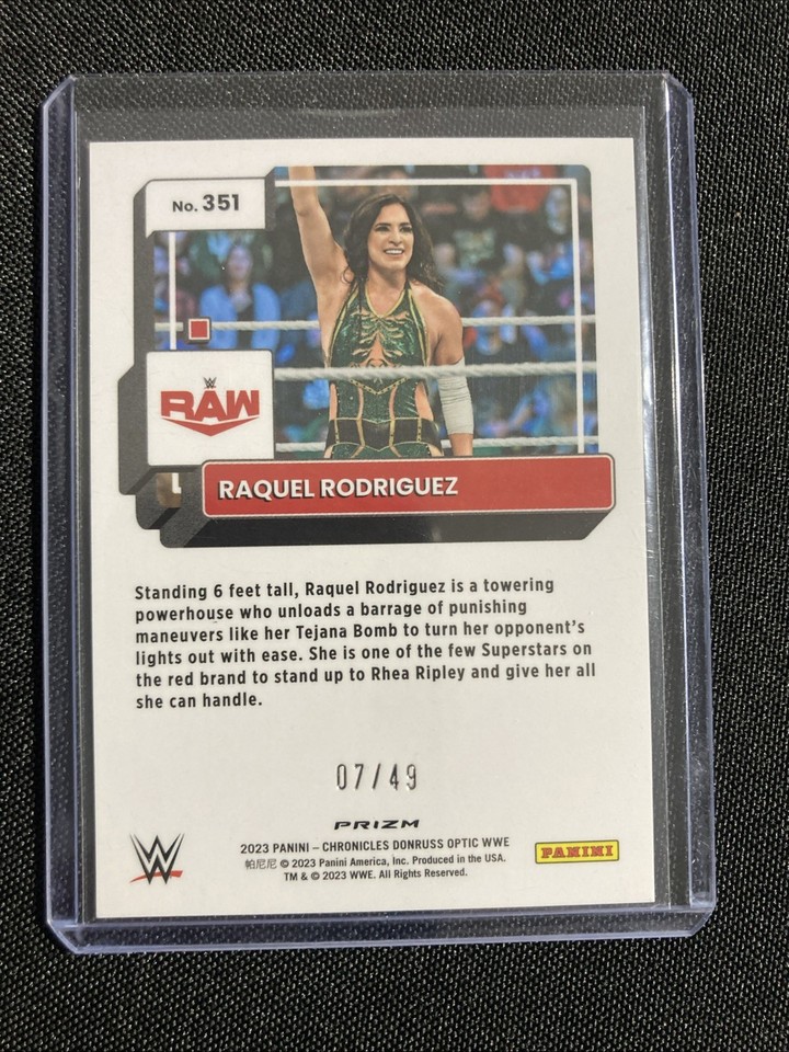 WWE Chronicles 2023 Raquel Rodriguez Purple Optic Parallel /49 | eBay