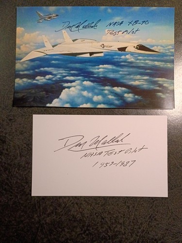 DONALD MALLICK Hand Signed Autograph 4X6 Photo & 3X5 CARD - NASA TEST ...