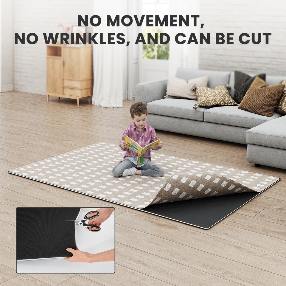 Non-Slip Rug Pads 8x10 Ft, Memory Foam 1/2” Thick Under Rug Mat ...