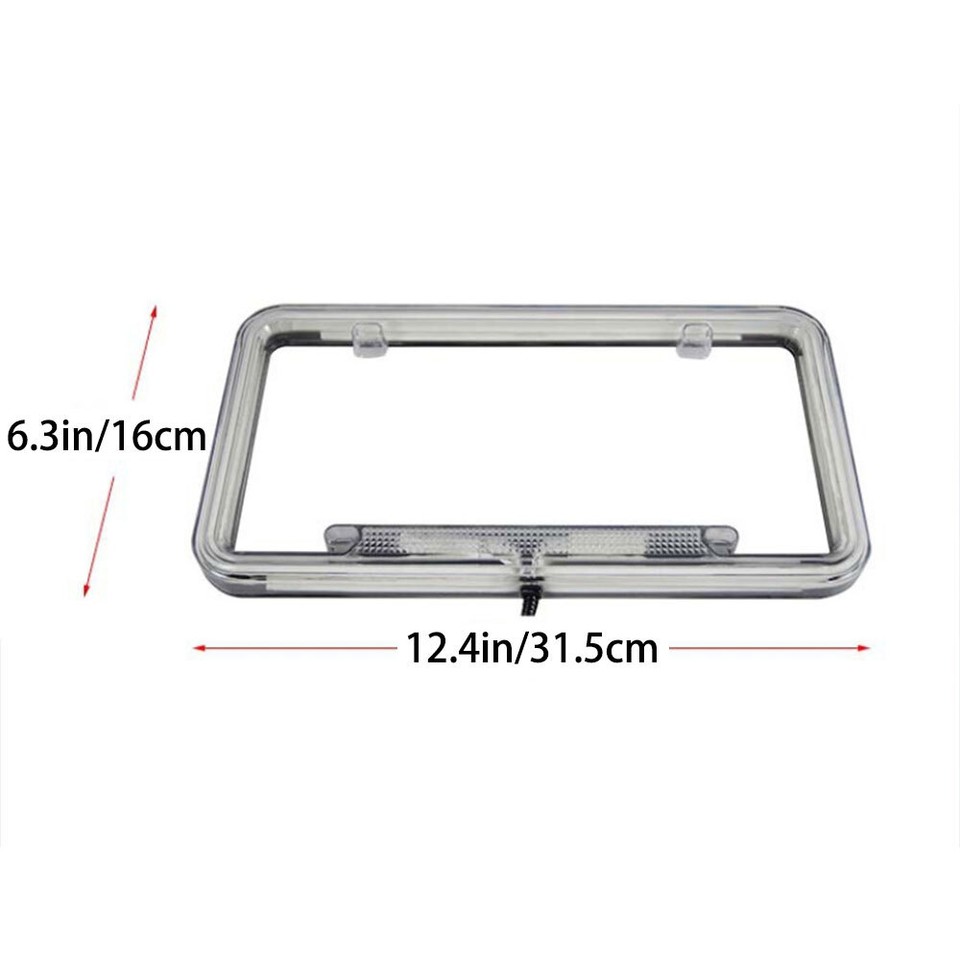 Universal 12V Purple Car Pickup Neon License Plate Frame Front Rear Tag ...