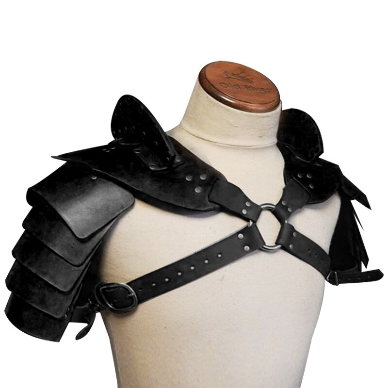 Mens Medieval Shoulder Armor Gladiator Samurai Battle Knight Pauldrons ...