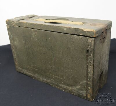 Antique Vintage Wooden Ammunition Box Crate 25732 | eBay