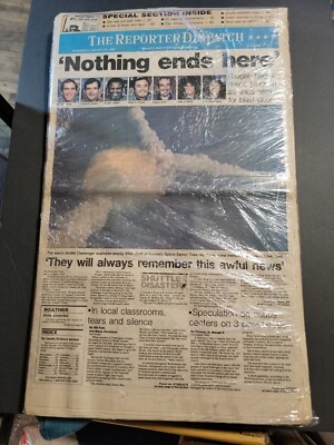 CHALLENGER EXPLODES NEWSPAPER/SHUTTLE DISASTER | eBay