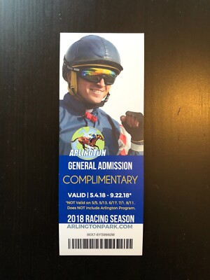 Arlington Park Souvenir Ticket 2018 Racecourse Horse Race Admission ...
