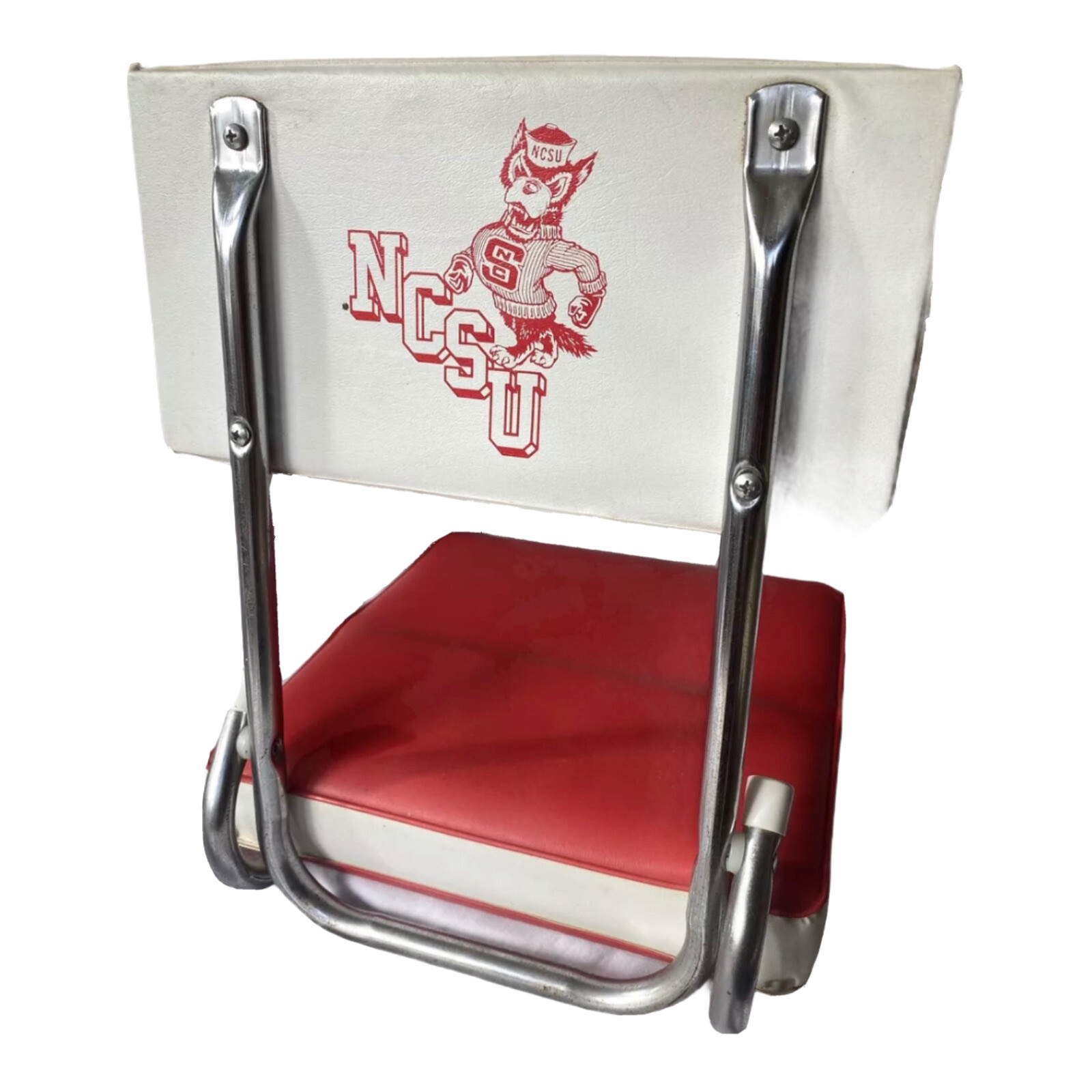 NCSU Wolfpack Tuffy Vinyage 1970 Stadium Chair Bleacher Seat Football ...
