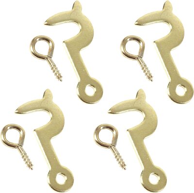 Side Hook And Eye Brass Lid Catch Fastener 25mm Door Latch Multi ...