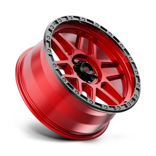 17 KMC KM544 CANDY RED BLACK LIP WHEELS TIRES 33125017 FITS FORD F-150 ...