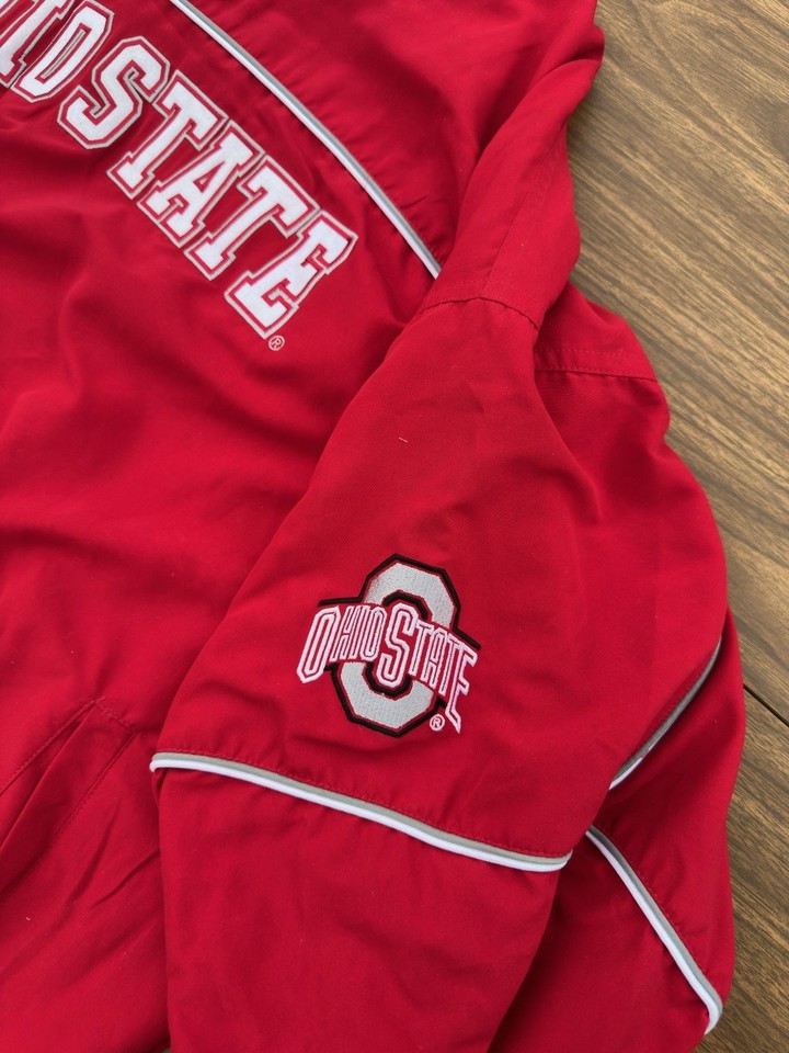 Vintage Ohio State Buckeyes Jacket Pro Player Pullover Red Coat Size ...