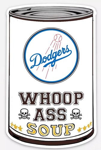 W17 Los Angeles Dodgers Logo MLB Baseball Whoop A$$ Soup Refrigerator ...