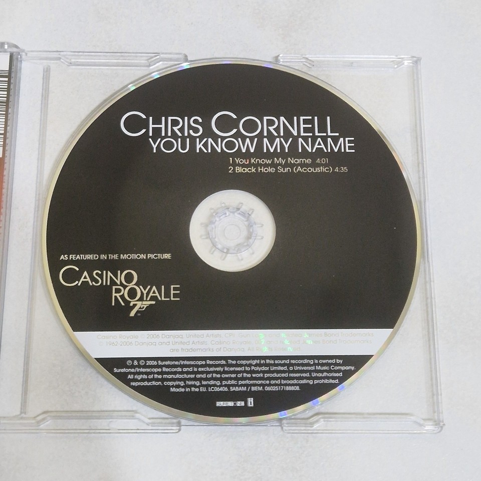 Chris Cornell CD Single You Know My Name (Casino Royale) Excellent ...