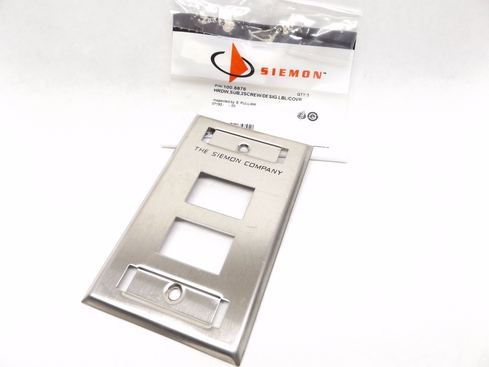 Lot of 3 Siemon Mx-Fp-S-04-SS-L Max Single Gang 4 Port Face Plate ...