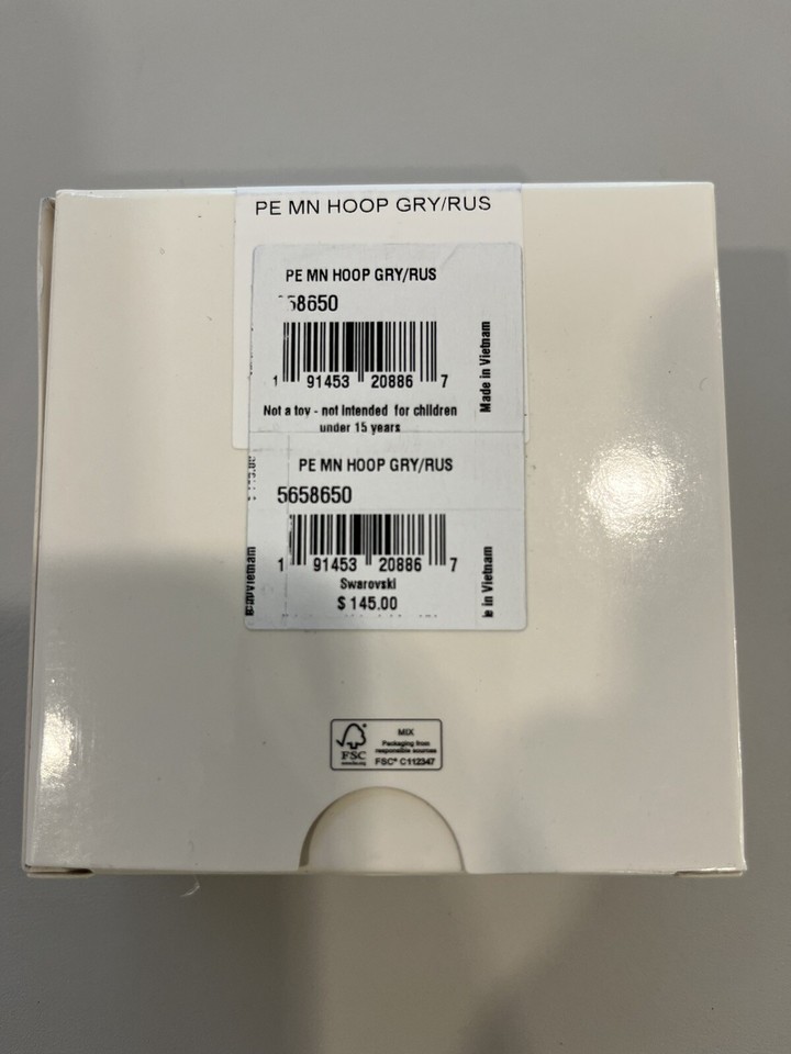 Swarovski Matrix hoop earrings Baguette cut, Ocean Grey Ruthenium ...