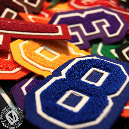 Chenille Varsity Number Patches 0-9 (11 Colors) School Number Patch ...