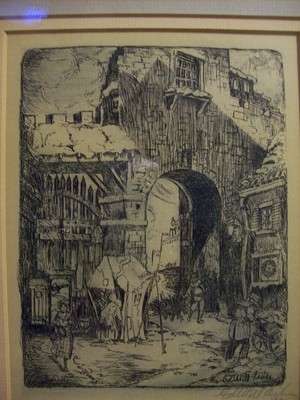 ED WILL FISHER EDWILL SKETCH SIGNED 1926 FRAMED & MATTED UNTITLED | eBay