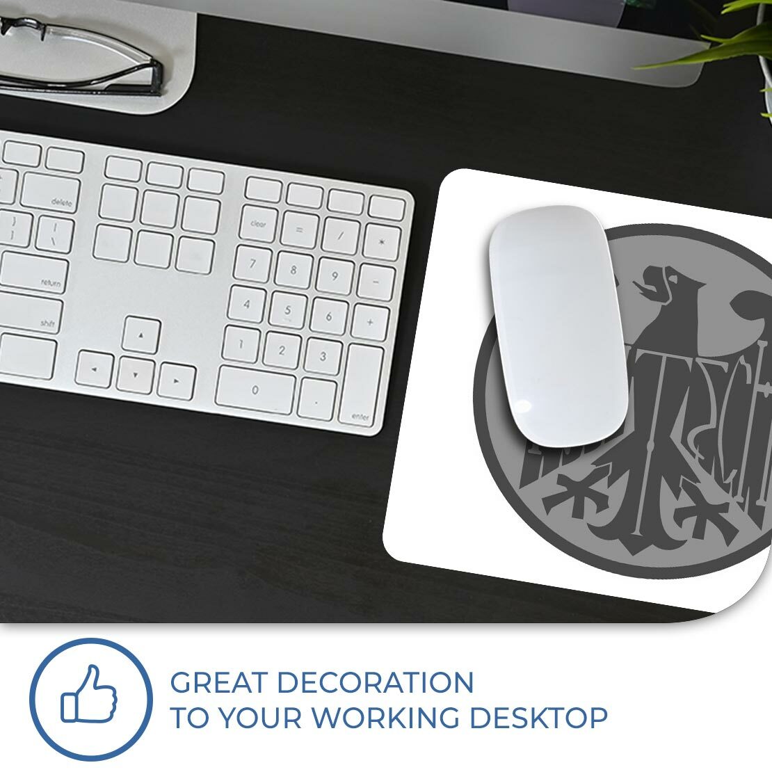 Rectangle Mouse Mat BW - German Eagle Logo Deutschland? #40203 | eBay