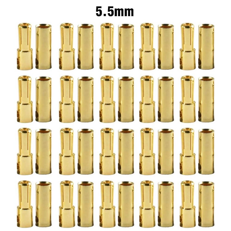 40pcs Banana Bullet Connector Plug Male Female for Battery ESC Motor ...