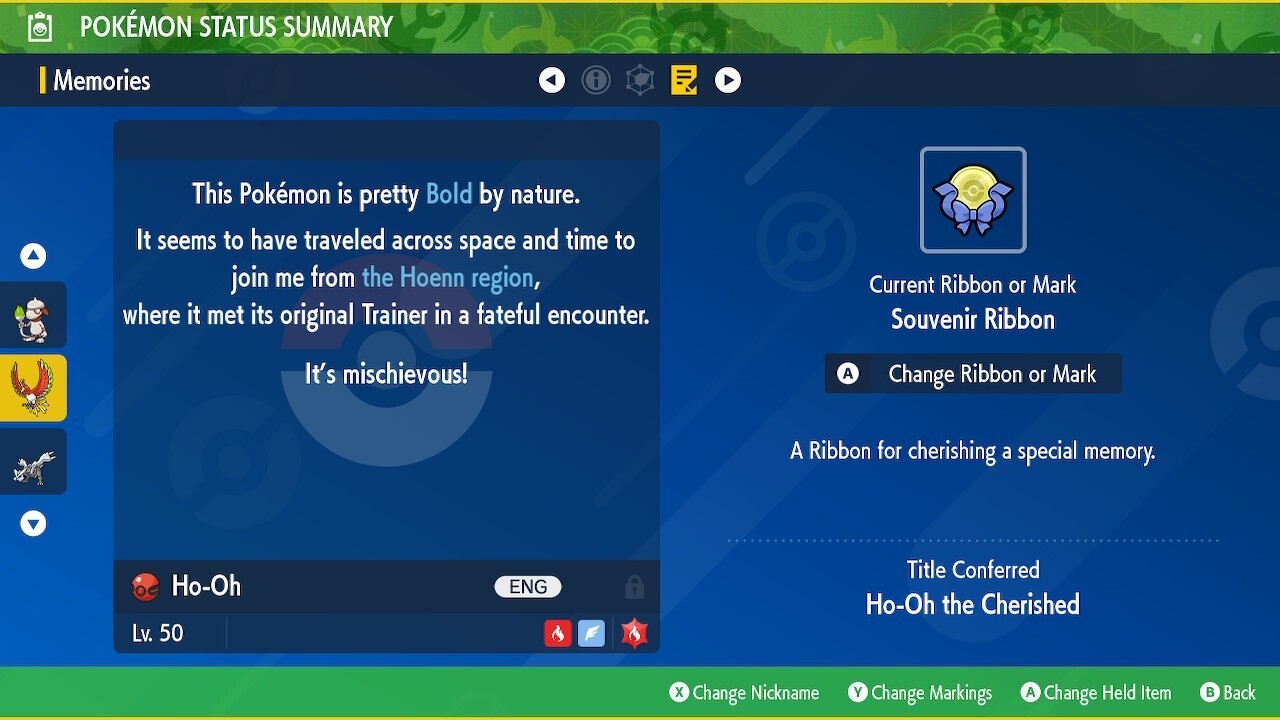 Shiny Ho-Oh Event Japan PC Kyoto Event | Untouched Pokemon Scarlet and ...