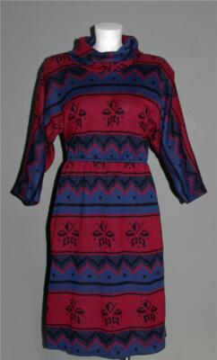 VTG Stuart Alan Southwest Blanket Shawl Turtleneck Batwing Sweater ...