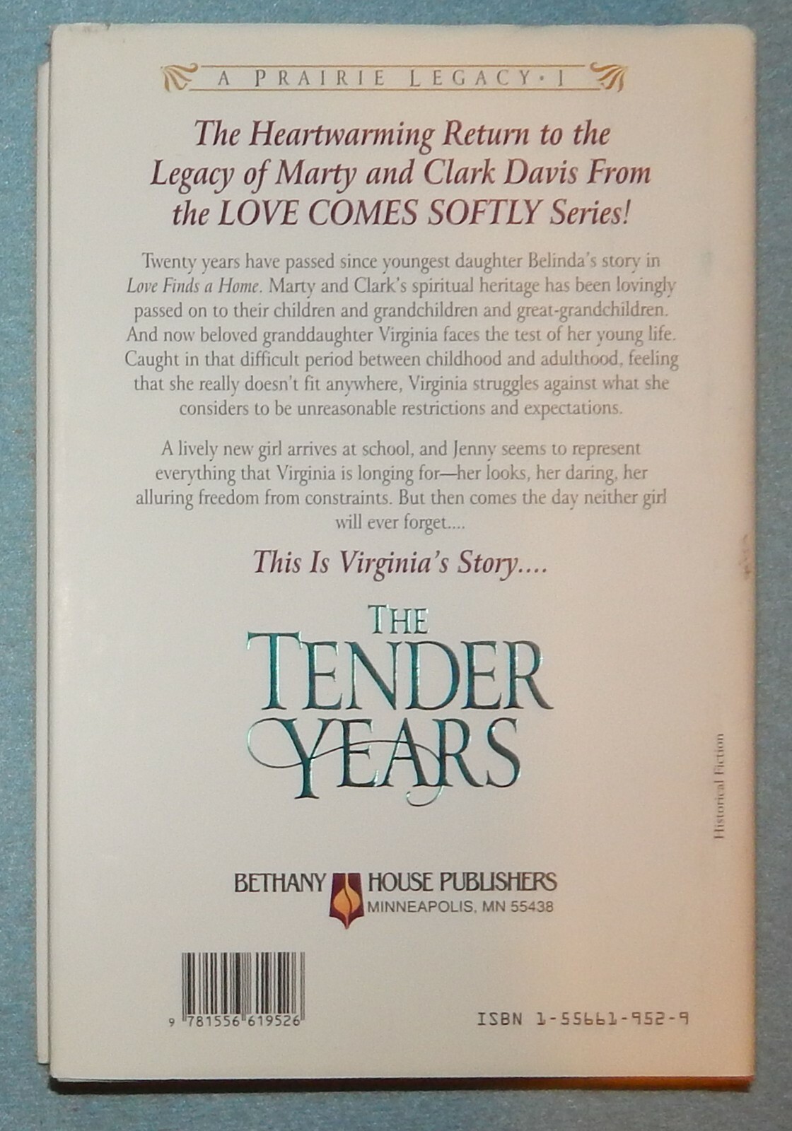 Prairie Legacy Ser.: The Tender Years by Janette Oke (1997, Hardcover ...