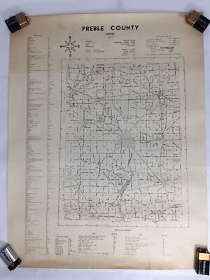 Vintage 1967 Preble County Ohio Road Map | eBay