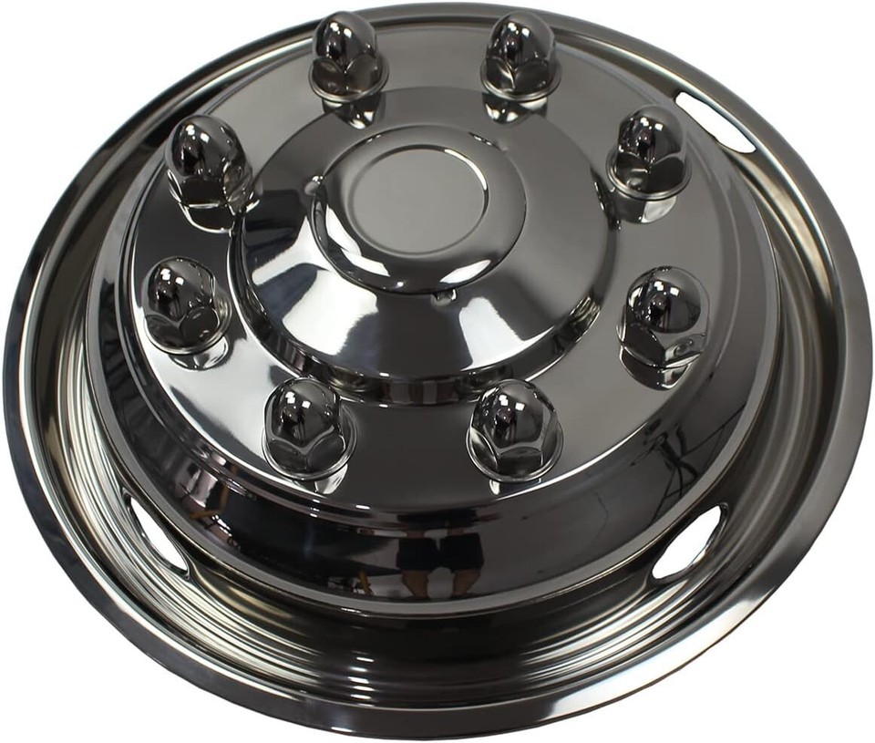 19.5" 8 LUG Stainless Dually Wheel Simulators For FORD F650 2004-2021 ...