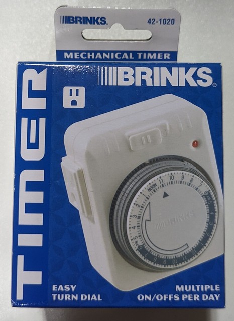 Brinks 42-1020 Mechanical Timer On/off LED Indicator Grounded Plug for ...