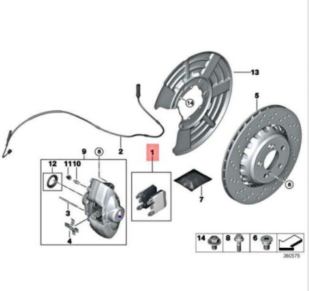 NEW OEM BMW M2 COUPE F87 REAR BRAKE PADS SET 34218099354 8099354 ...