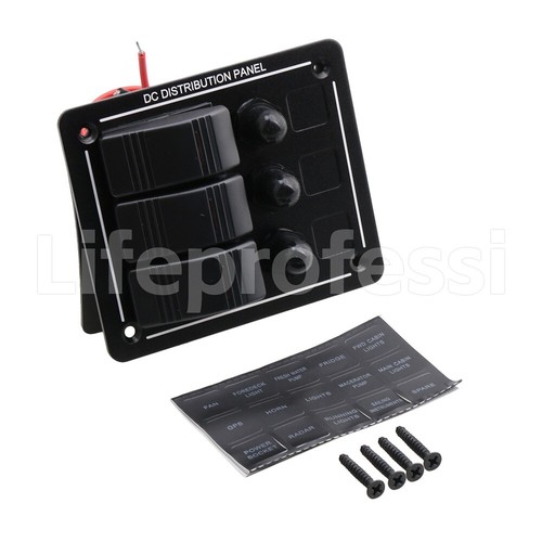 DC12V 3LED Indicator Light with Overload Ship Type Switch Circuit ...
