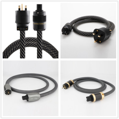 12AWG HiFi Power Cable OFC Copper US EU UK Schuko Plug Supply Mains ...