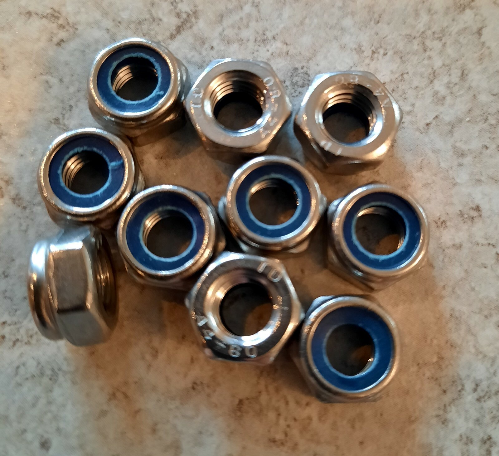 M6 6mm NYLOC NYLOCK LOCK NUTS All Metal - Flanged Serrated Stainless ...