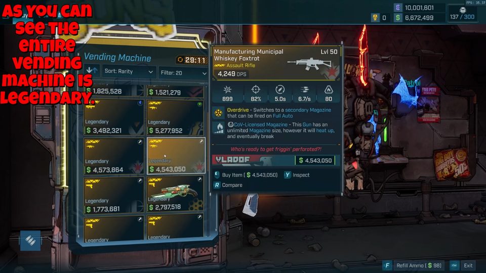 Borderlands 4 | Modded Vending Machine Full of Legendary Weapons | Join ...