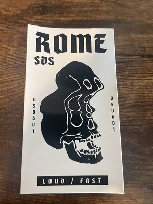 Rome SDS Skeleton Snowboard Ski Skiing Sticker/Decal Black /White ...