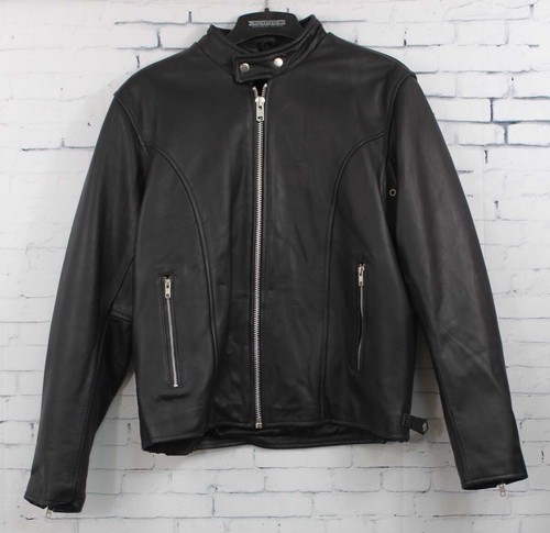New Texport Mens Hi Compression Leather Motorcycle Biker Jacket 42 / M ...