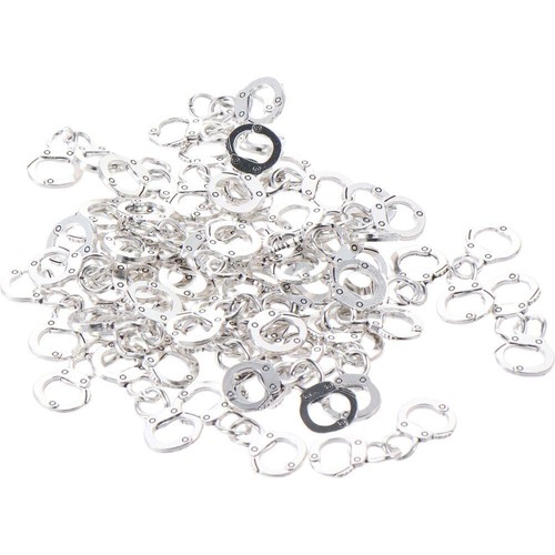 40Pcs Silver Mini Charms Handcuff Handcuff Hand Cuffs for Pendant ...