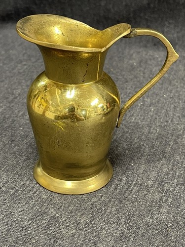 Small Brass Creamer With Handle 4” Tall - Heavy | eBay