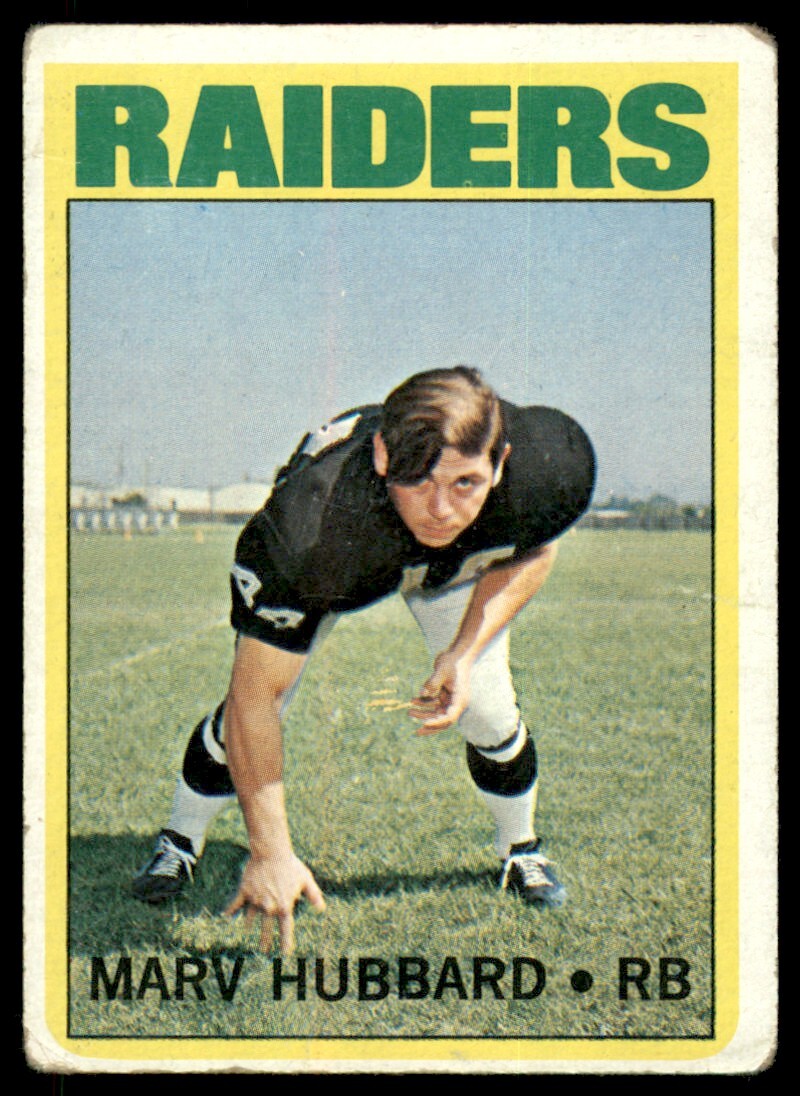 1972 Topps Football Marv Hubbard RC Oakland Raiders #54 | eBay