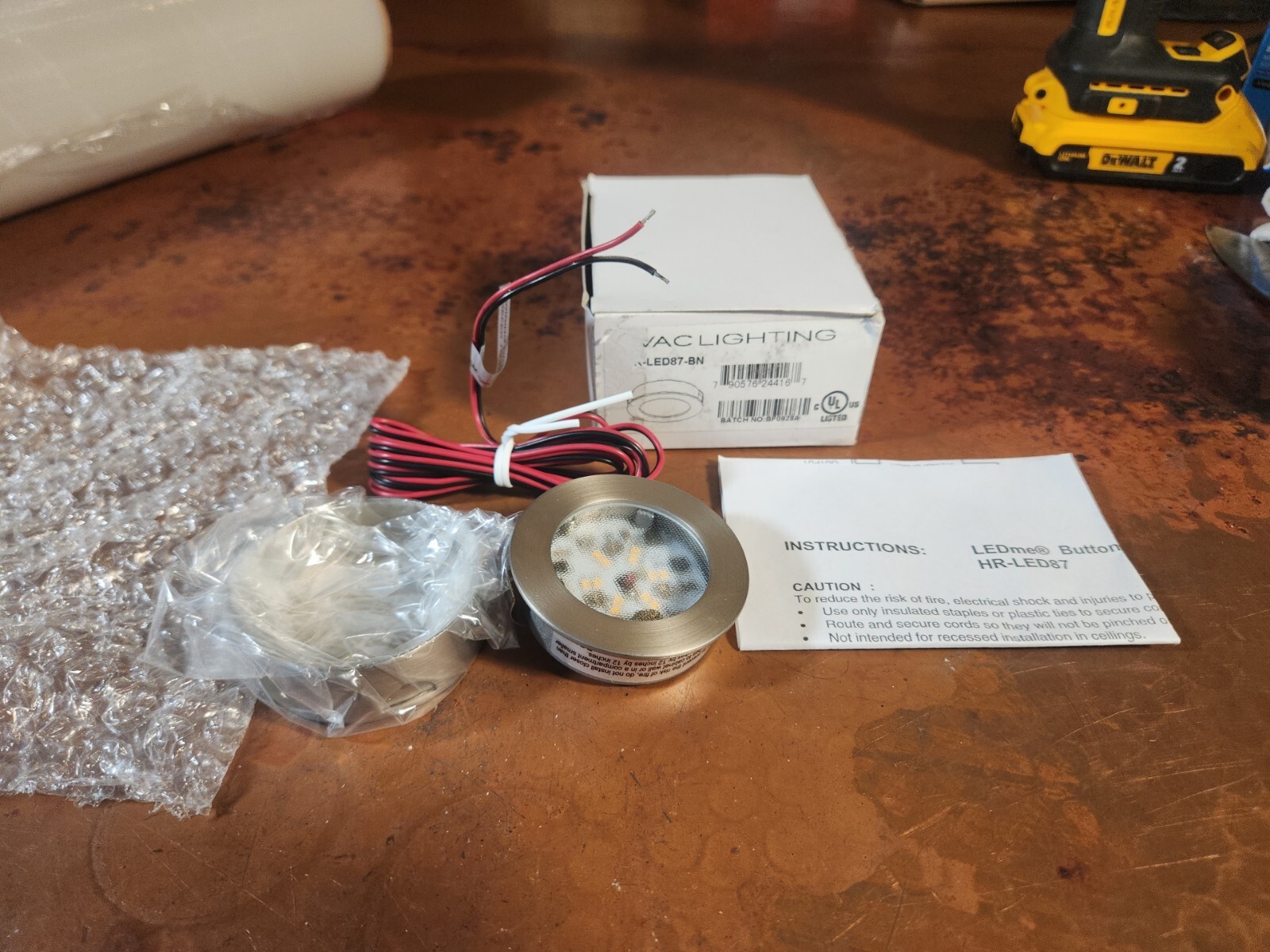 LED WAC Lighting Hr-led87-bn Round Button Lights Brushed Nickel 3000k ...