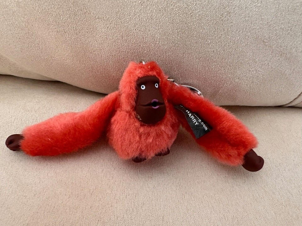 NWT KIPLING MONKEY KEYCHAIN KEY RING CHARM BLACK RED GRAY BLUE GREEN ...