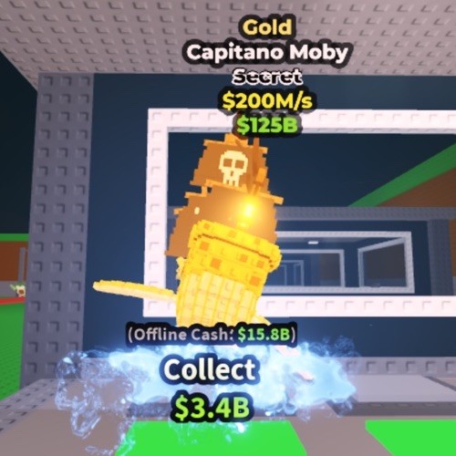 (CHEAPEST)🔥🏆GOLD CAPITANO MOBY 200M+/s STEAL A BRAINROT RAREE HIGHTIER👀 ...