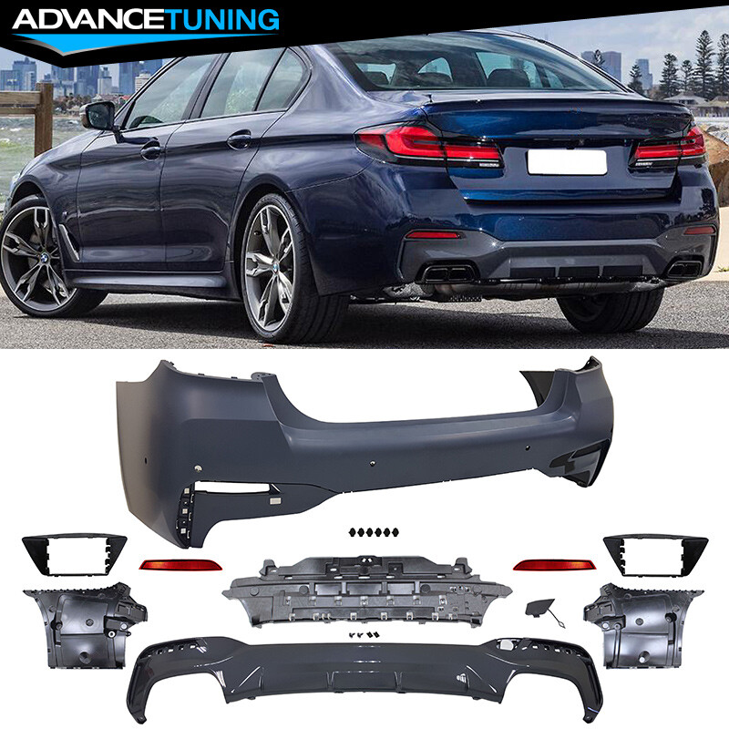 Fits 21-23 BMW G30 5 Series M550 Style M Sport Rear Bumper Cover ...