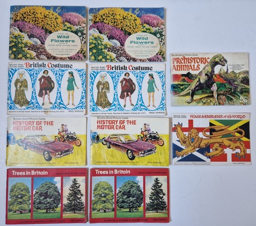 Brook Bond Tea Card Albums x 10, Includes Full, Partial & Empty Books ...