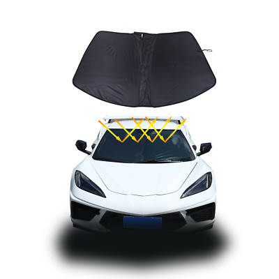 Foldable Car Sun Shade Windshield Window Sunshade Cover For Corvette C8 ...
