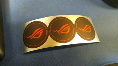 1 set Genuine Asus ROG Red Eye Round Stickers 3cm diameter x3pcs. | eBay